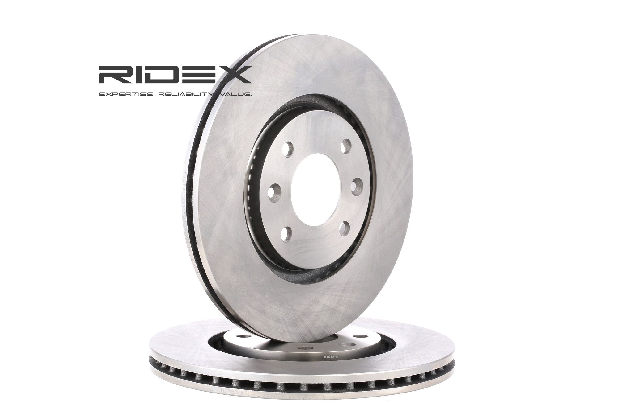 Disco de freno 82B0556 Eje delantero, ventilado, 22mm de RIDEX