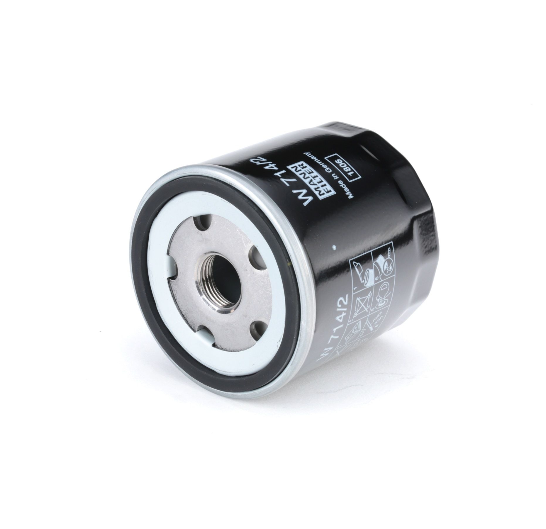 Ölfilter 76mm, mit zwei Rücklaufsperrventilen W 714/2 von MANN-FILTER